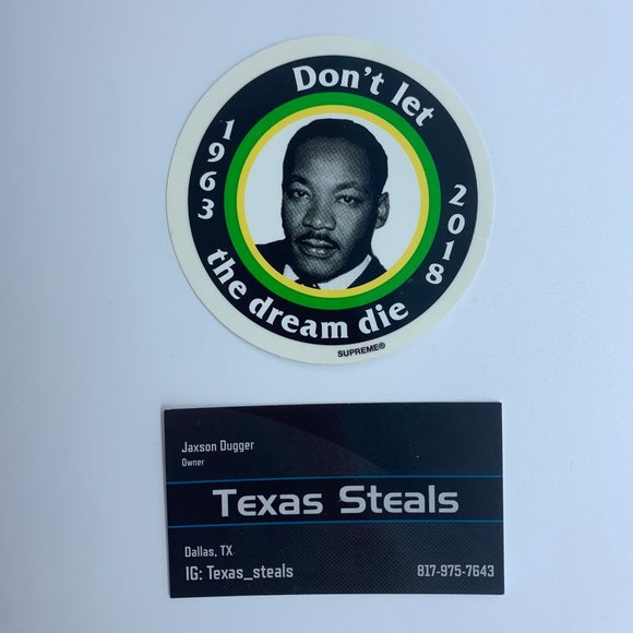 Supreme | Accessories | Supreme Mlk Sticker | Poshmark
